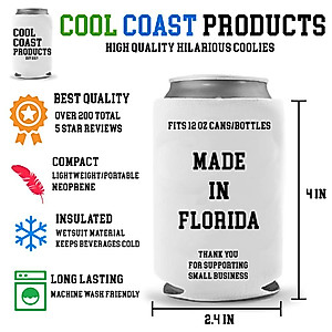 Cool Coast Products | Dog Pup Beer Coolies | Funny Gifts for Dog Mom Dad | Can Sleeves Funny Beer Can Coolies | Neoprene Insulated | Beverage Cans Bottles (Pet Dog)