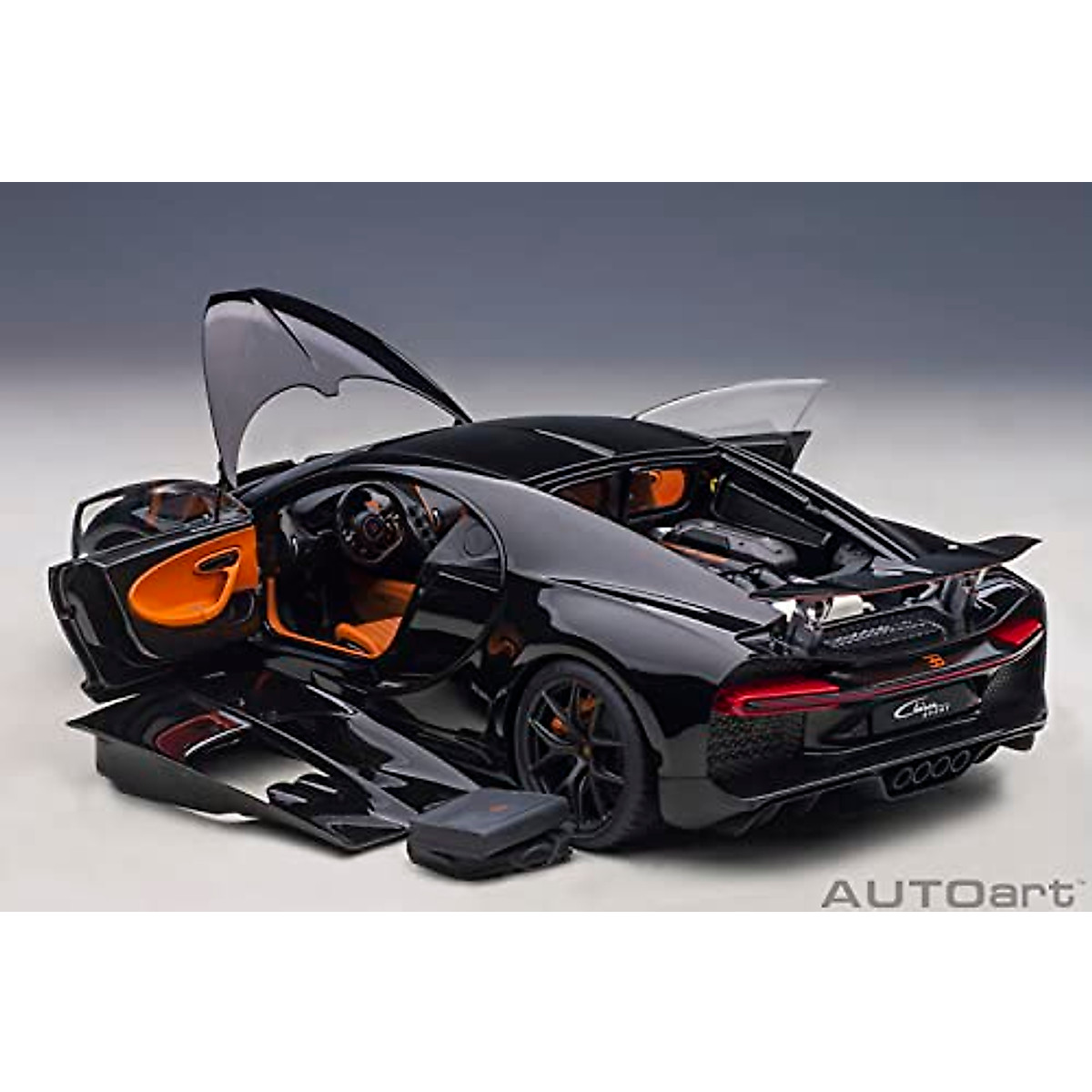 AUTOart 1/18 Bugatti Chiron Sport 2019, Nocturne Black Model Car