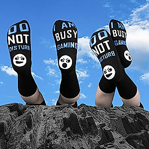 Gaming Socks I Am Busy Gaming Do Not Disturb gamer gifts ideas for boys,men,gamer,teen,brother,husband,dad,boyfriend