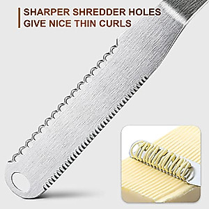 NETANY Butter Spreader Knife, 18/8 Stainless Steel Knives Curler, 3 in 1 Kitchen Gadgets, Multi-Function Butter Spreader and Grater