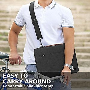 NIDOO 14 inch Laptop Sleeve Case Shoulder Bag Protective Carrying Handbag for 15" MacBook Air M2 2023/15" Surface Laptop 3 4/14" ThinkPad P14s T14 T14s L14 Gen 2/14" Acer Chromebook Spin 514