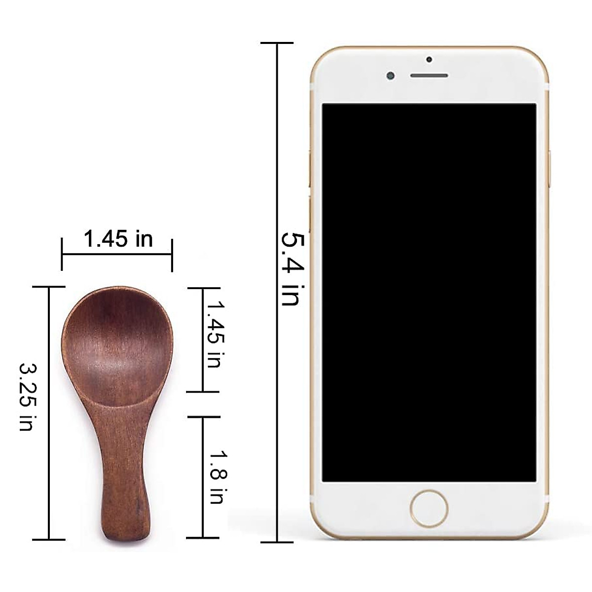 HANSGO Small Wooden Spoon, 10PCS 3 inches Ice Cream Salt Spoon Honey Coffee Tea Sugar Salt Jam Mustard Spoons