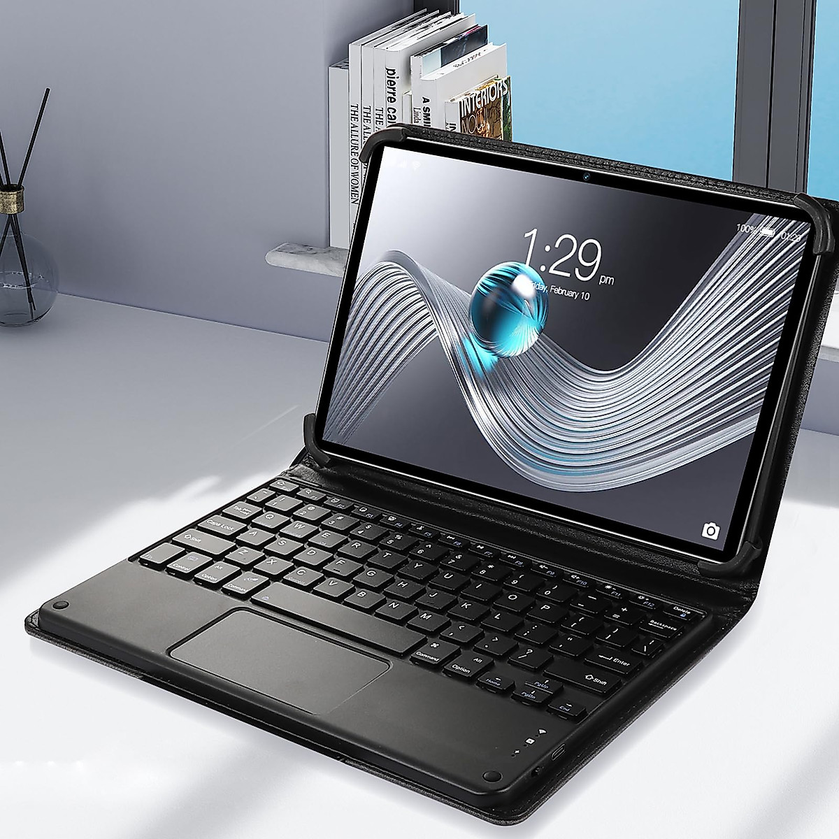 GLOGLOW Digital Tablet Black WiFi Tablet 1960x1080 Resolution 7000mAh 5G WiFi 8GB RAM 256GB ROM for Reading Entertainment (US Plug)