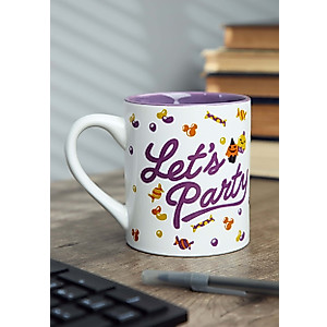 Silver Buffalo Disney Mickey and Minnie Halloween Let's Party Ceramic Mug, 14-Ounce, 1 Count (Pack of 1), Multicolored