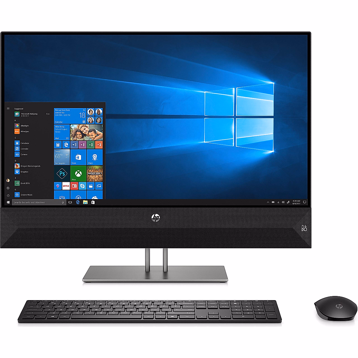 HP Pavilion 27" All-in-One Touchscreen Desktop Computer AMD Ryzen 5 8GB RAM 1TB HDD Sparkling Black - AMD Ryzen 5-2600H Quad-core Wireless Keyboard & Mouse Included - in-Plane Switching