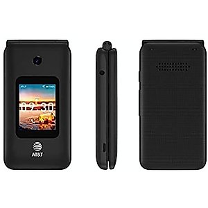H2O Wireless H2O WIRELESS PREPAID CINGULAR SMARTFLIP 4 U102AA 4G LTE 2.8 Display 4GB SIM Included Black