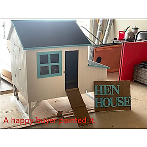 Omitree Deluxe Large Wood Chicken Coop Backyard Hen House 4-8 Chickens with 3 Nesting Box