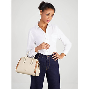 Kate Spade New York Knott Whipstitched Pebbled Leather Medium Satchel Milk Glass Multi One Size