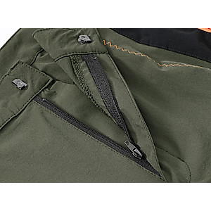 TBMPOY Men's Hiking Work Cargo Pants Lightweight Waterproof Quick Dry Outdoor Mountain Pant Fishing Camping Green 36