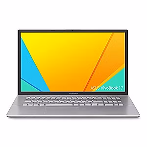 ASUS VivoBook S17 S712 Thin and Light 17.3â€ FHD Display, Windows 10 Home With Free Upgrade to Windows 11, AMD Ryzen 5 5500U CPU, 8GB DDR4 RAM, 128GB SSD + 1TB HDD, Transparent Silver, S712UA-DS54