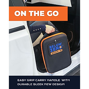 Quick 10 Insulated Carrying Case Cooler Bag for Beers, Wine and Beach - Open Flap to Quick Access 10 Cans - Includes Large Below Zero Gel ICE Pack Cools for 24 Hours - Perfect for Drinks, Beverages