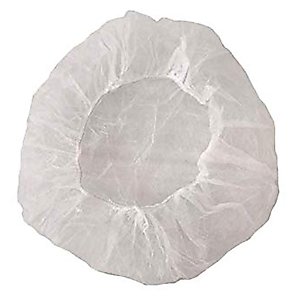 100 PCS--21", Disposable Bouffant (Hair Net) Caps, Spun-Bounded Poly, Hair Head Cover Net, Non-Woven, Medical, Labs, Nurse, Tattoo, Food Service, Health, Hospital