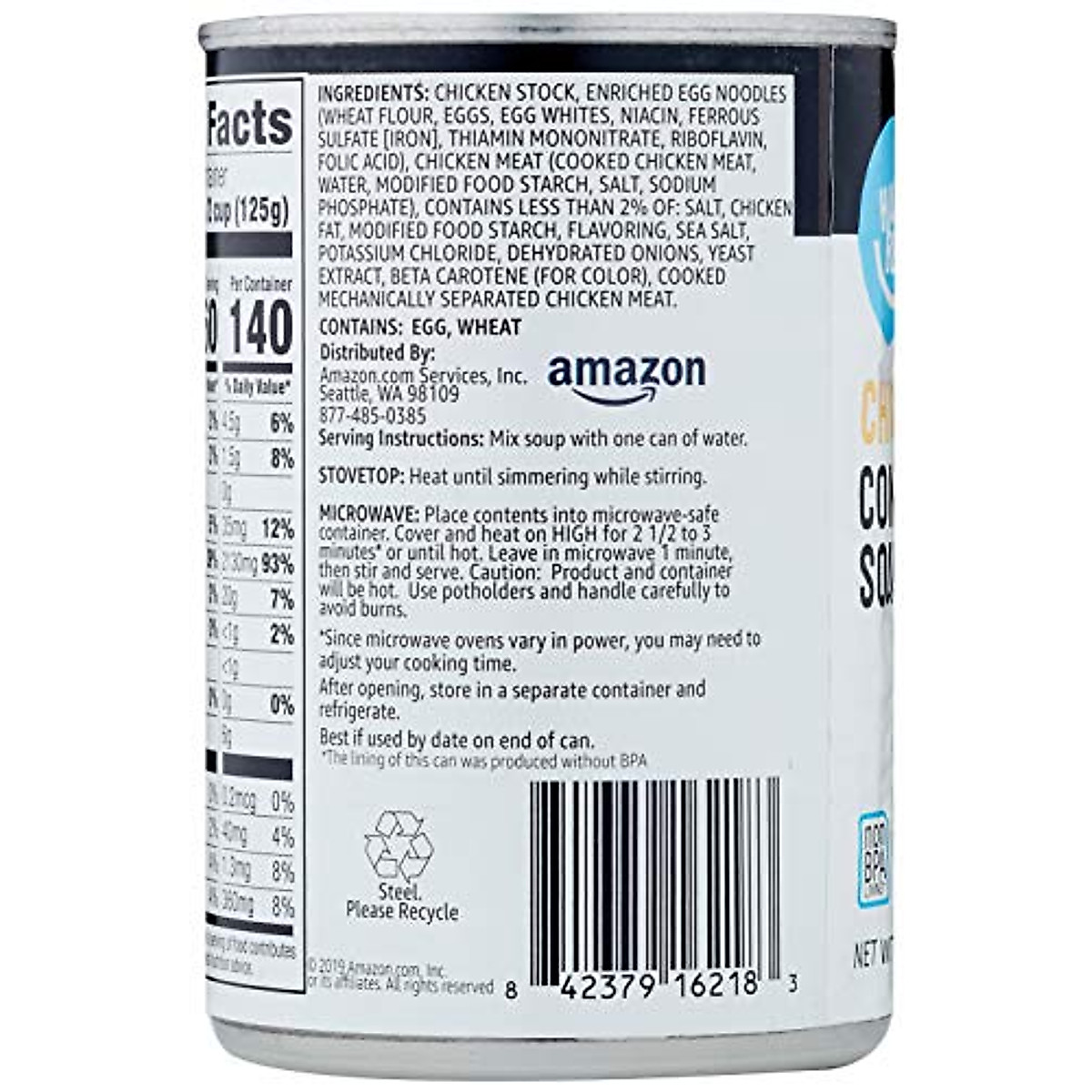 Amazon Brand - Happy Belly Chicken Noodle Soup 10.5 Oz