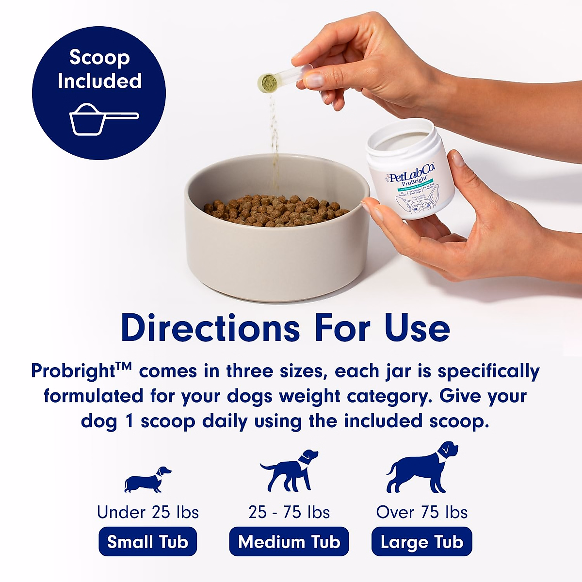 PetLab Co. ProBright Dental Powder - Dog Breath Freshener - Teeth Cleaning Made Easy – Targets Tartar & Bad Breath - Formulated for Small Dogs