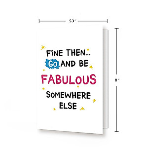 MQMRYeto Funny Leaving Card for Coworker, Retirement Going Away Card for Coworker, Farewell Card for Friend, Gift for Colleague Leaving, Be Fabulous Somewhere Else