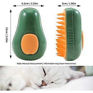 LUPAPA Steamy Cat Brush, 3 In 1 Pet Steam Brush, Pet Cleaning and Massage Brush, Used for Dandruff and Loose Hair on Cats, Suitable for Various Furry Pets, Green Avocado