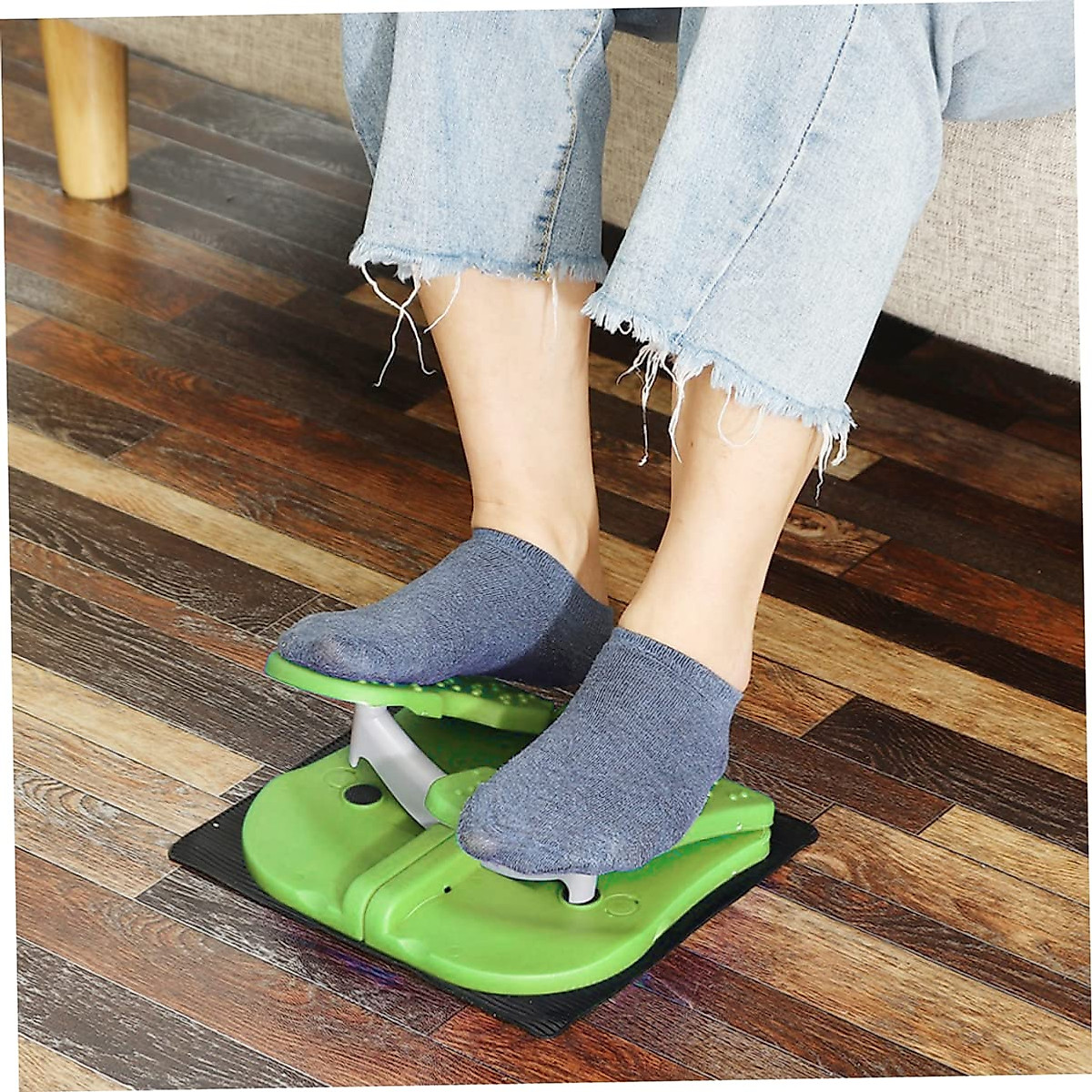 Ckuakiwu Exercise Stepper, Mini Stepper Under Desk Exerciser Foot Pedal Foldable Fitness Stair Stepper Green, Under Desk Pedal