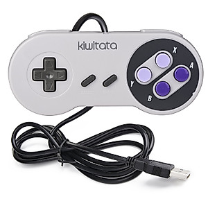 KIWITATA 2X Classic SNES USB Controller for Retro Gamings, Super NES Wired USB Joypad Game Controller for Windows PC Mac Raspberry Pi