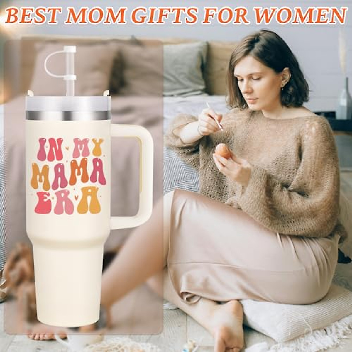 Gusgopo Mother's Day Gifts, 40 Oz In My Mama Era Tumbler Set, Mom Cup for Women Her, Birthday Christmas Gifts for Mom