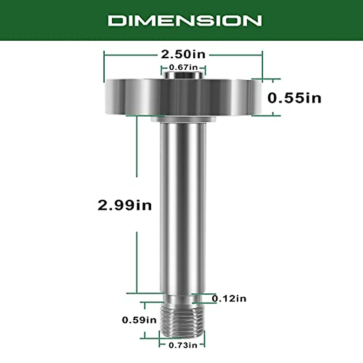 Bzsunway Replace for John Deere AM39912 Deck Drive Spindle Shaft Compatible with F510 F525 SRX75 SRX95 STX30 STX38 Lawn Mowers Garden Tractors