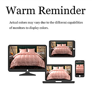 Satin Comforter Queen Silk Like Satin Comforter Down Alternative Comforter Soft Polyester Filling Silky Bed Comforter Pink Girls Comforter 1 Comforter 2 Pillowcase (Queen, Pink)