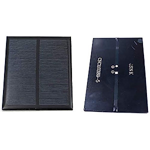 Treedix 2pcs 5V 250mA Polysilicon Solar Panel Glue Solar Cell Battery Charger DIY Solar Product Mini Small Solar Panel Module Kit Polycrystalline Silicon Encapsulated in Waterproof Resin (250mA)