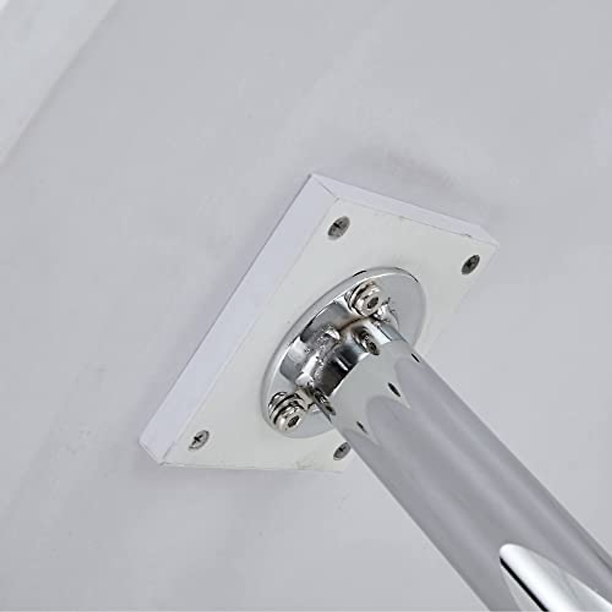 44.8" Round Dining Table for 4-6, Imitation Marble Grain Wood Round Kitchen Table with Plating Adjustable Heigh Legs, Suitable for Living Room, Kitchen & Dining Room, Waiting Room, White