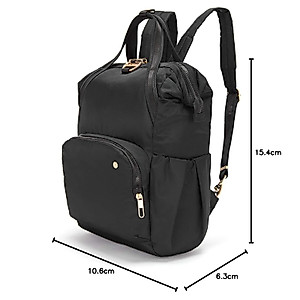 PacSafe Women's Citysafe CX 17L Anti Theft Backpack-Fits 16 inch Laptop, Black, One Size