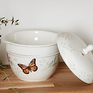 Lenox Butterfly Meadow 3-Piece Stackable Bowl Set, 3.05 LB, Multi
