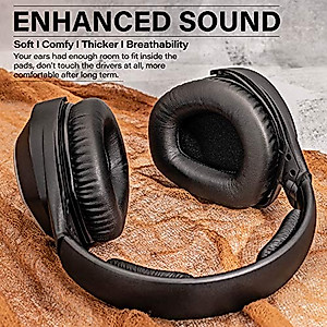 HDR175 Replacement Ear Pads Compatible with HDR175 RS175 RS185 HDR185 RS195 HDR195 RS165 HDR165 Headphone - Memory Foam Ear Cups Ear Cushions I Black