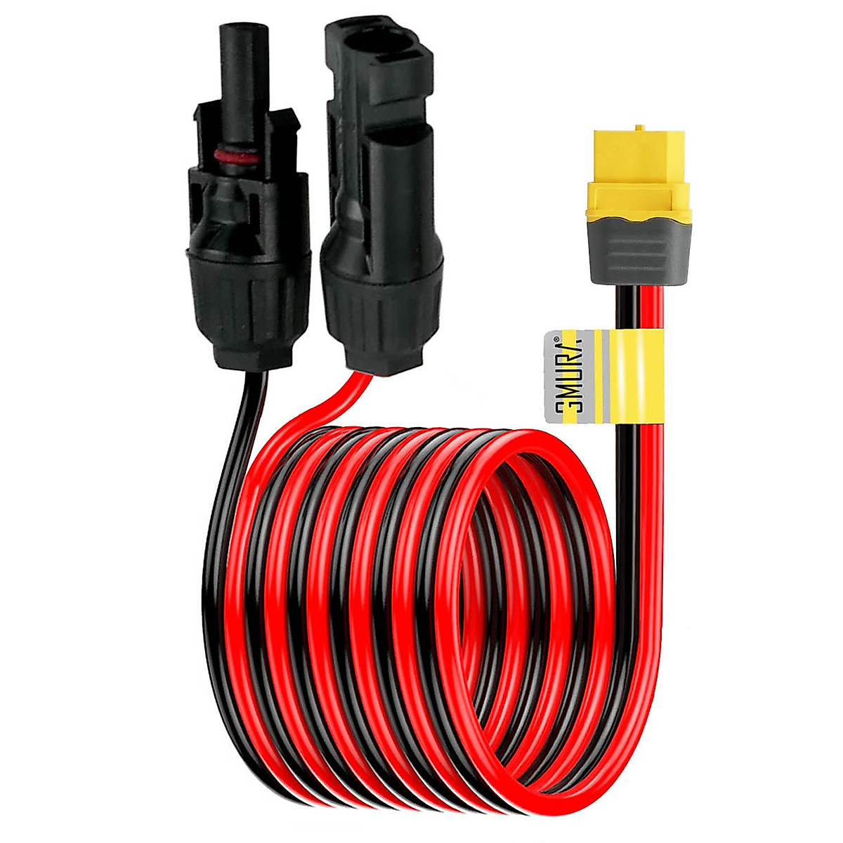 GMURA Solar to XT60 Extension Cable, 12AWG XT60 Adapter Cable Solar Panel Wire for Portable Power Station Solar Generator Battery Pack, 10Ft