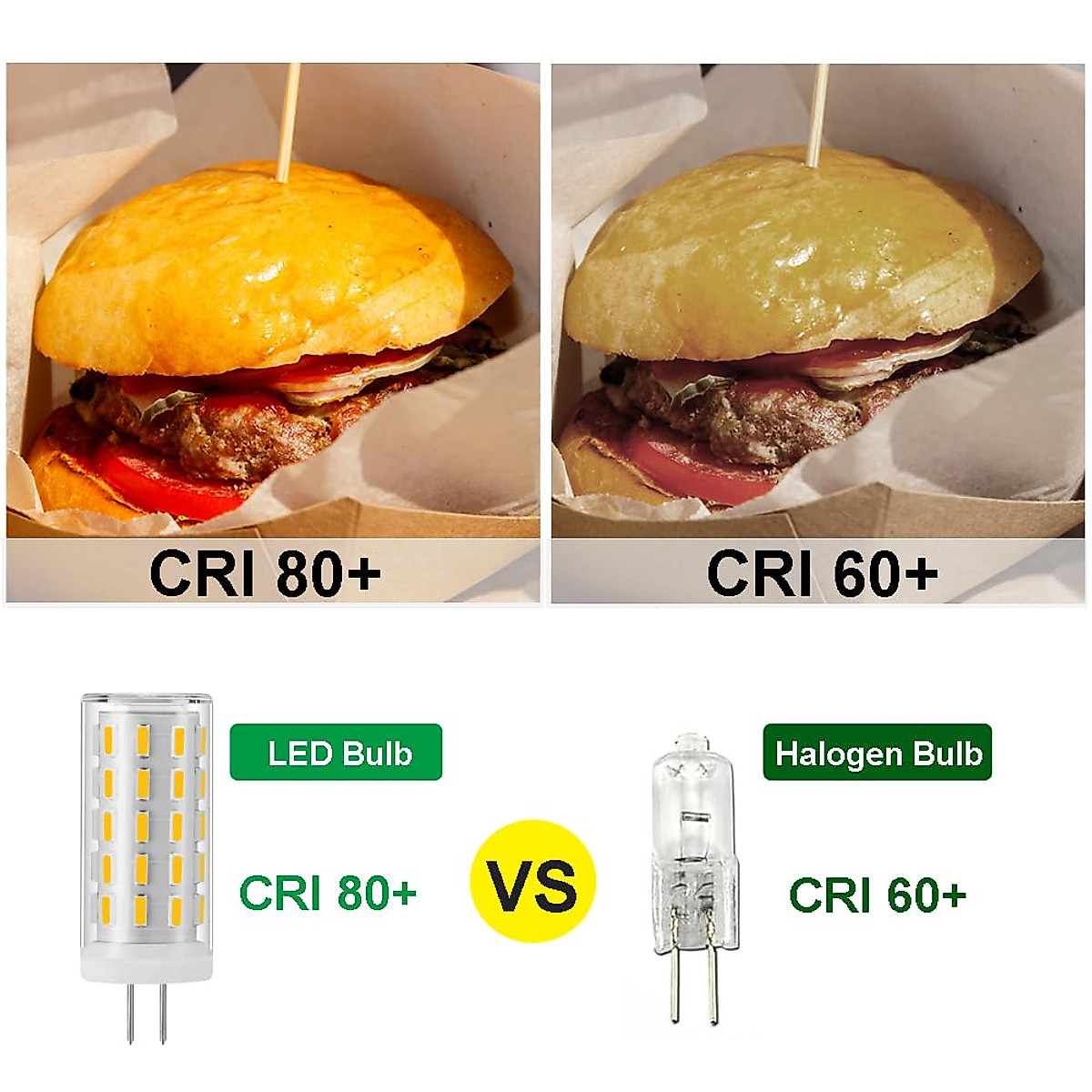 Yosenmi G4 LED Bulb AC/DC 100V-265V 5W, 40W G4 Base Halogen Bulb Replacement, 3000K Warm White, Non-Dimmable G4 Light Bulb 10-Pack