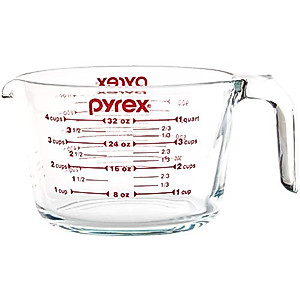 Pyrex SYNCHKG039125 4 Measuring Cup, Clear with Red Graphics