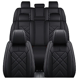 ROBECCHI Car Seat Covers Fit for Jeep Wagoneer 2022 8 Seat Car Seat Cover,No-Slip Waterproof Breathable Faux Leather Automotive Seat Covers,Full Set，Blue White