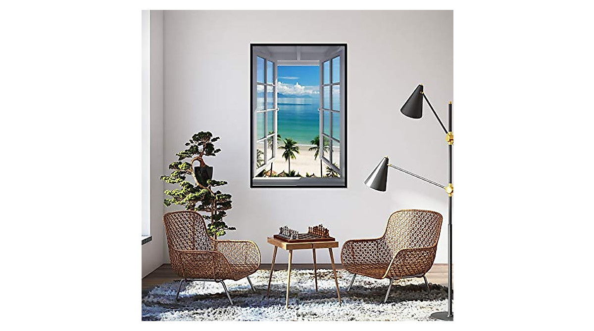 Beach Window Poster 24"x36" - Close Up Wall Art
