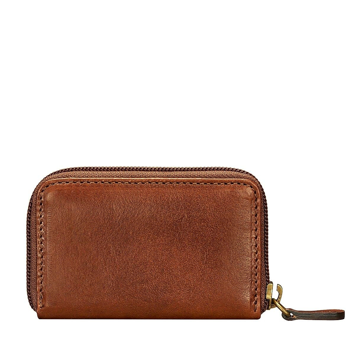 Maxwell Scott - Luxury Luxury Leather Key Holder Case with Zip - Made from Premium Full Grain Hides - The Vinci Chestnut Tan