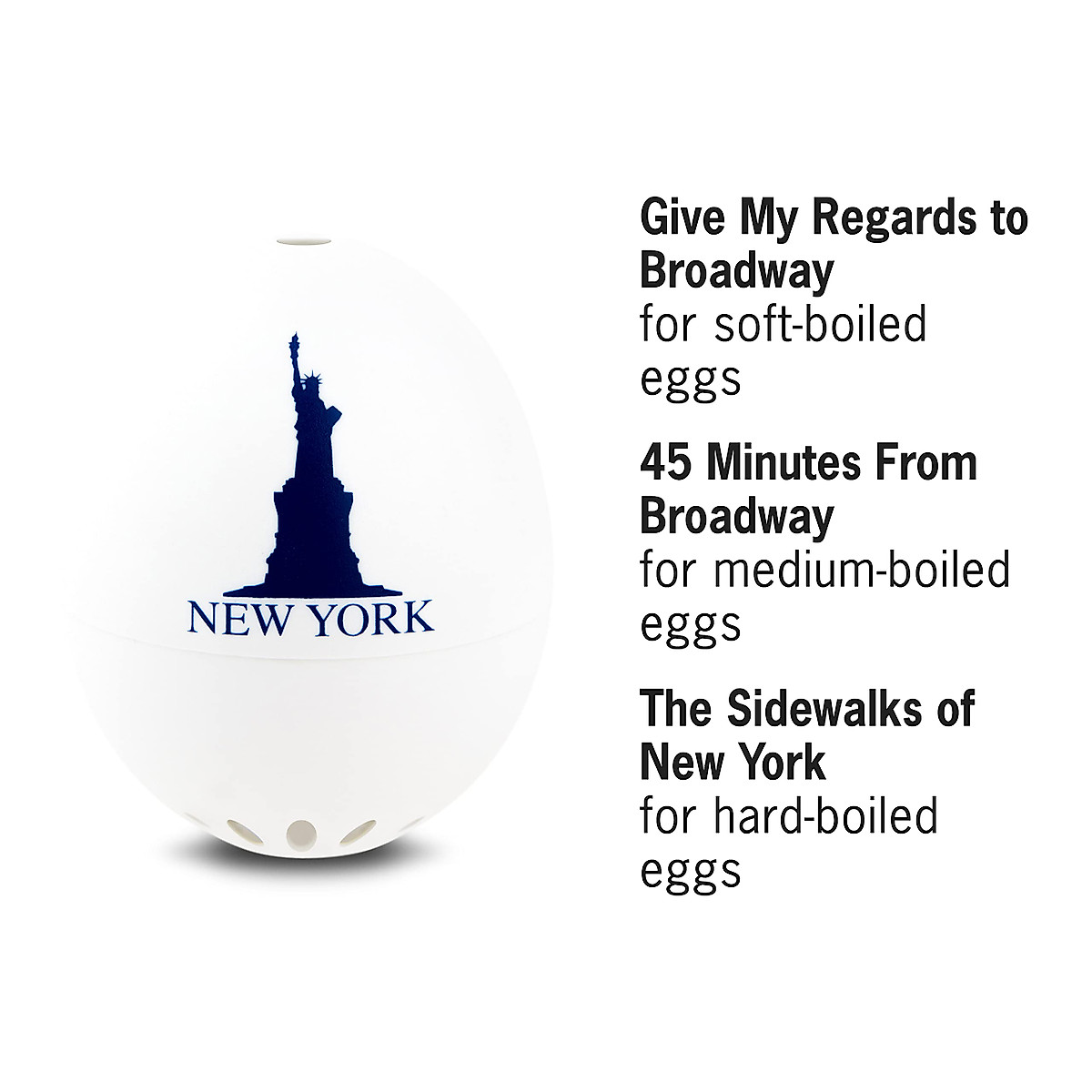 BeepEgg New York – Egg Timer for Boiling Eggs – Musical Egg Cooker for Soft, Medium, Hard Boiled Eggs – Food Safe – Singing Floating Egg Timer – Egg Cooker for 3 Levels of Doneness - Brainstream