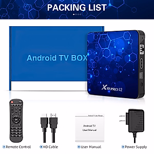 Android 12.0 TV Box, X88 PRO 12 Android TV Box 4GB RAM 32GB ROM RK3318 Quad-Core 64bit Support 4K 3D HD H.265 Ethernet 2.4G/5G Dual-Band WiFi BT5.0 Smart TV Box