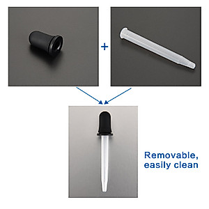 eBoot Plastic Transfer Pipettes Eye Droppers for Lab Science Art Essential Oil with Silicone Bulb, 20 Pack