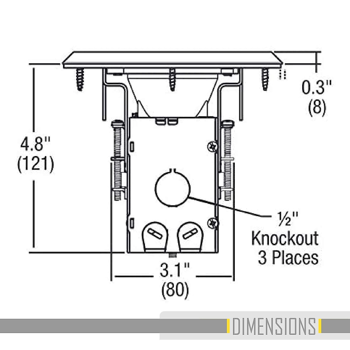 RACO 6239BK Floor Kit with Recessed Duplex 15A TR Device and Adjustable Steel Box, 1-Gang, Black