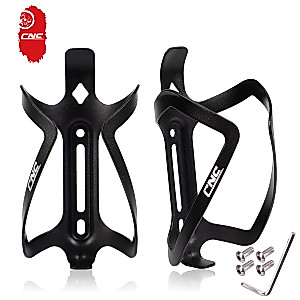 CNC Bike Water Bottle Holder, 2-Pack Bike Water Bottle Cage for Road Bike/Mountain Bike，Black