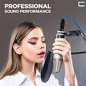Balanced XLR Cable Male to Female - 35 Feet Blue - Pro 3-Pin Microphone Connector for Powered Speakers, Audio Interface or Mixer for Live Performance & Recording