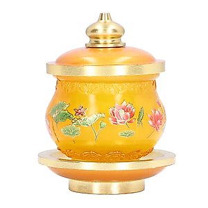 Glaze Altar Cup, Holy Water Offering Cup Buddhist Worship Cup
