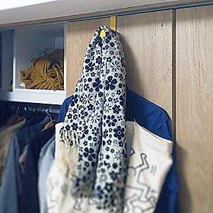 TOYO CASE FRAMO Over The Door Hanger Hook for Clothes, Hats, Coats, Bags, Towels Wing White