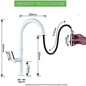 NZDY Faucet Black Kitchen Faucet Rose Gold Pull Out Kitchen Head Deck D Bathroom Kitchen Mixer Tap Dual Function Shower Head Black Style