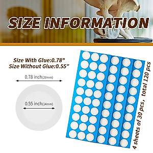 Synthetic Filter Paper Stickers 20 mm PTFE Filter Disc 0.3 μm Filter Paper for Mushroom Cultivation Wide Mouth Jar Lids(120 Pieces)