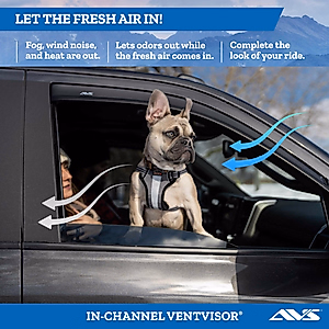 Auto Ventshade [AVS] In-Channel Ventvisor / Rain Guards | Smoke Color, 4 pc | 194407 | Fits 2005 - 2020 Nissan Frontier, 2005 - 2022 Nissan Navara Crew Cab