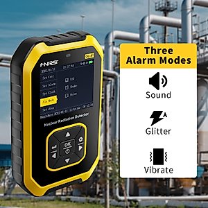 Bundle of 1 Geiger Counter Nuclear Radiation Detector-FNIRSI Radiation Dosimeter with LCD Display, Portable Handheld Beta Gamma X-ray Rechargeable and Safecastle Multipurpose Toolkit Card