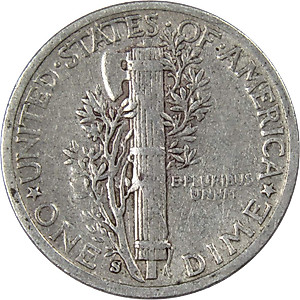 1942 S Mercury Dime VF Very Fine 90% Silver 10c US Coin Collectible