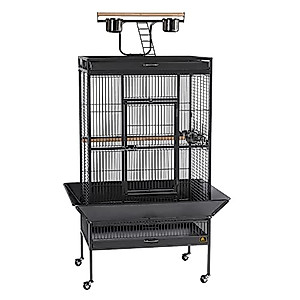 Prevue Hendryx Signature Select Series Wrought Iron Bird Cage in Black